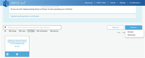 Use Your Own Certificate With AWS IoT Front End Web Mobile