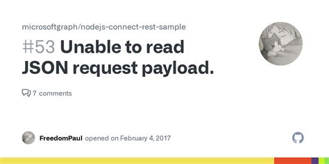 unable to read json request payload · issue 53 · microsoftgraph