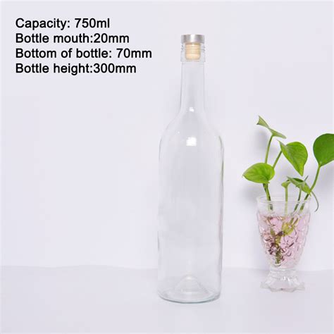 Factory Price Glass Liquor Bottles Gin Whisky Juice Glass Spirit