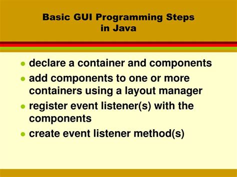 ppt gui programming in java powerpoint presentation free download id 450003