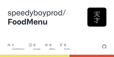 GitHub Speedyboyprod FoodMenu