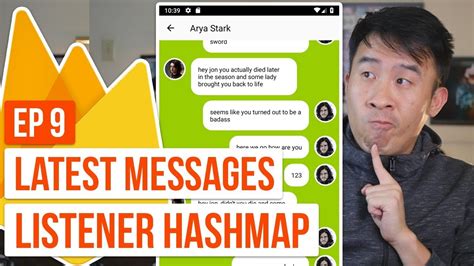 Kotlin Messenger 09 Latest Messages Listener With Hashmap Youtube