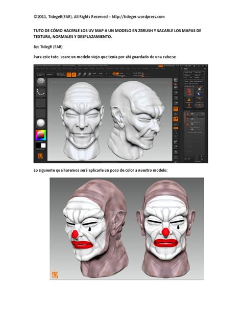 Tuto De Cómo Hacerle Los Uv Map A Un Modelo En Zbrush Y Sacarle Los
