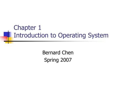 PPT Chapter Introduction To Operating System PowerPoint Presentation ID