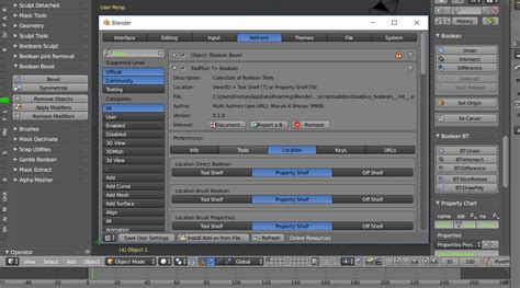 [addon] T Boolean Released Scripts And Themes Blender Artists Community