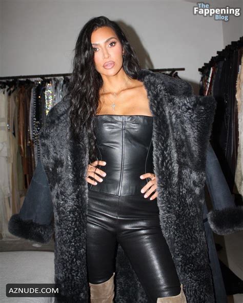 Kim Kardashian Rocks Sexy Leather Outfit In Photoshoot Aznude