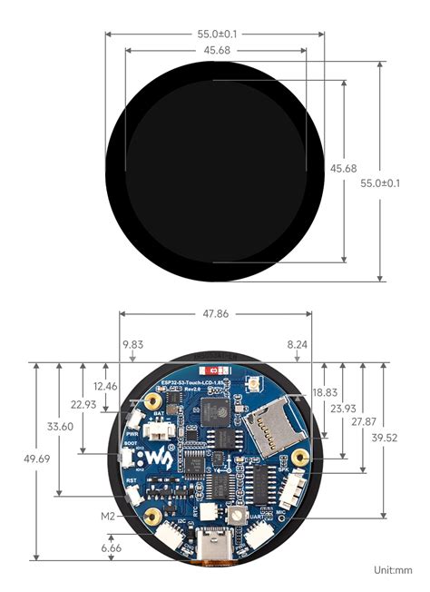 Esp32 S3 1 85inch Round Display Development Board Maker Shop Ch Die