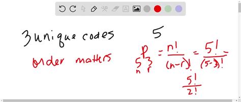 Solved How Many Unique 3 Digit Codes Can Be Created From The 5 Digits