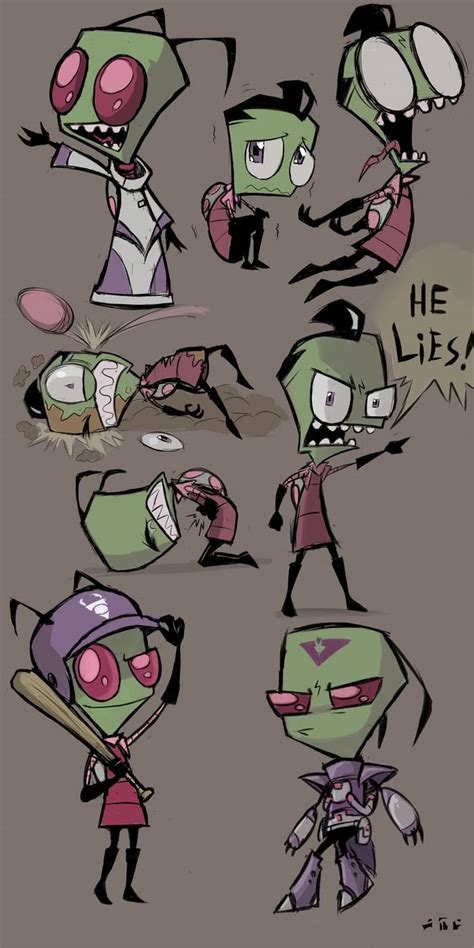 Pin De Haley Kerstetter En Invader Zim Invasor Zim Caricaturas Viejas Ilustraciones