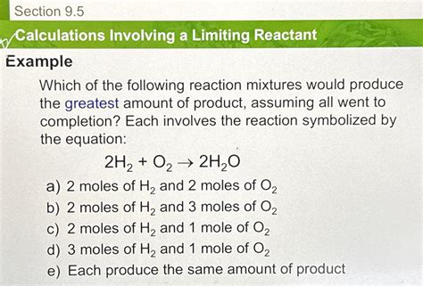 Solved Section 95calculations Involving A Limiting