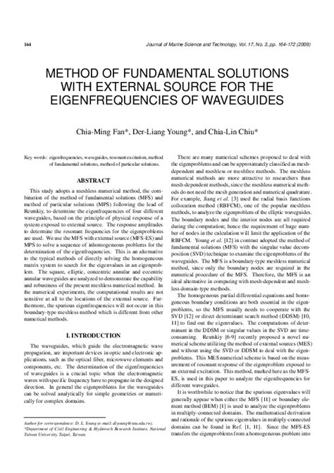 Pdf Method Of Fundamental Solutions With External Source For The