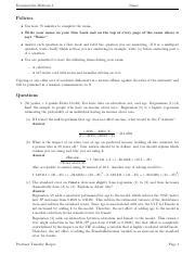 Econometrics M2 AnswerKey 1 Pdf Econometrics Midterm 1 Name Policies You Have 75 Minutes