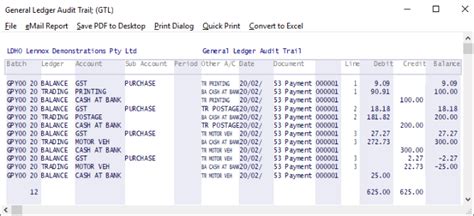 General Ledger Payment