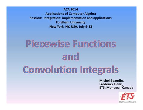 Pdf Convolution Integrals With Nspire Cas
