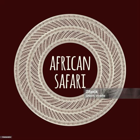 아프리카 패턴 프레임 벡터 템플릿입니다 부족의 마 오리 예술 그리고 전통적인 원주민 폴 리 네 시안 인쇄입니다 인종 아즈텍 디자인 0명에 대한 스톡 벡터 아트 및 기타