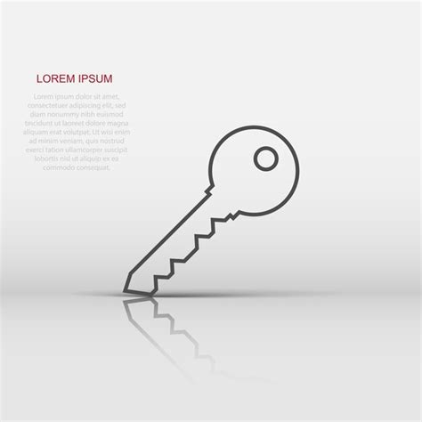 Premium Vector Key Icon In Flat Style Password Vector Illustration On White Isolated