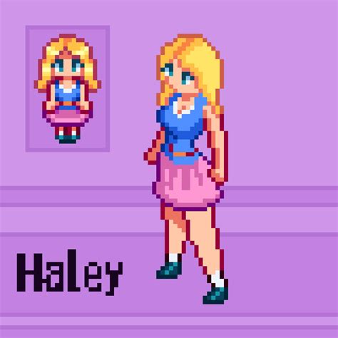 Haley From Stardew Valley But In Isometric Rpixelart