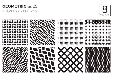 Minimal Geometric Seamless Patterns Set Stripe Dot Shape Vector Stripe Dot Shape Png And