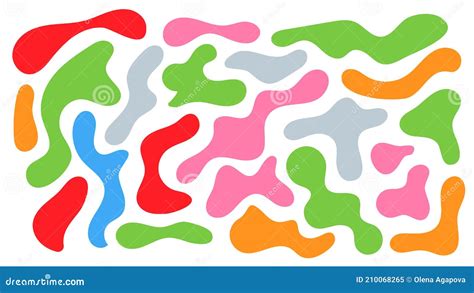 Color Irregular Blob Set Of Abstract Organic Shapes Abstract