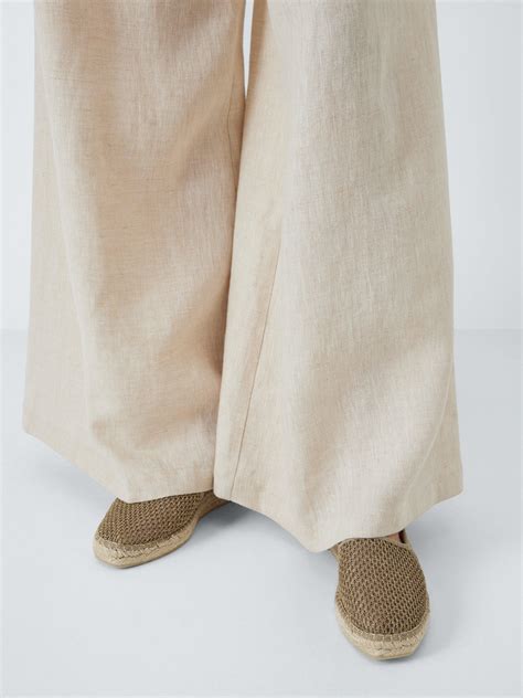 John Lewis Knote Slip On Closed Toe Flat Espadrille Sandals Brown