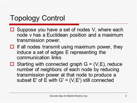 CPSC 689 Discrete Algorithms For Mobile And Wireless Systems Spring