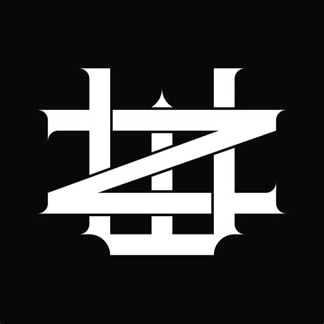 Zw Logo Monogram With Vintage Overlapping Linked Style Design Template