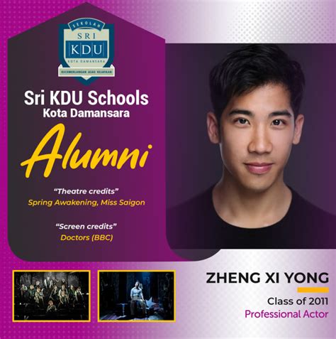 Alumni Interview Zheng Xi Yong Professional Actor Sekolah Sri Kdu