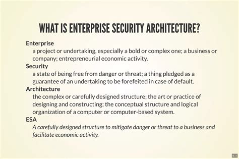 practical enterprise security architecture ppt