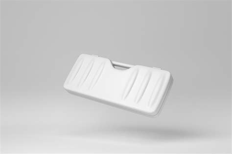 흰색 배경에 격리 된 도구에 대 한 상자입니다 최소한의 개념 단색 3d 렌더 0명에 대한 스톡 사진 및 기타 이미지 0명 3차원 형태 가방 Istock