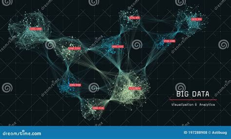 Abstract Big Data Visualization Cloud Computing Concept Creative