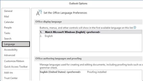 Steps To Change Default Language In Outlook