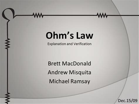 Ppt Electric Current Circuits Resistance And Ohms Law