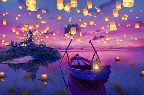 Tangled Background Lanterns