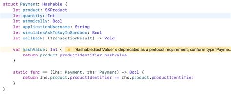 Swift5 Swift Hashablehashvalue Is Deprecated As A Protocol