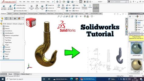 Hook Design In Solidworks Solidworks Tutorial For Beginners Solidworks Caddesign 3ddesign