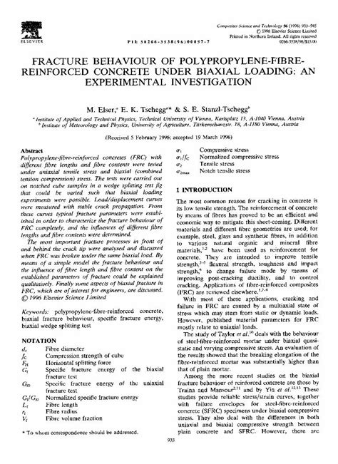 Pdf Fracture Behaviour Of Polypropylene Fibre Reinforced Concrete