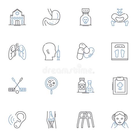 Running Line Icons Collection Endurance Fitness Stamina Pace Running Line Icons Collection Endurance Fitness Stamina Pace