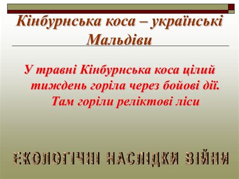 Презентація виховної години Екологічні наслідки війни 6 листопада Міжнародний день