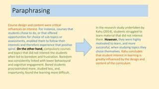 Summarising Paraphrasing And Quoting For PGs PPT