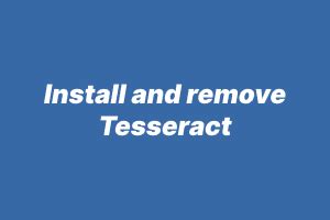 Guide To Install And Remove Tesseract OCR On Ubuntu SS Blog