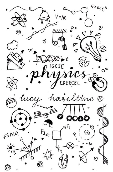 Physics Cover Page Science Notebook Cover Book Cover Page Science Notebook
