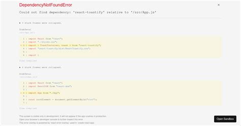 react 15 4 1 react toastify 5 0 0 forked codesandbox