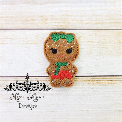 Gingerbread Girl Skirt Feltie Ith Embroidery Design File Miss Meggie