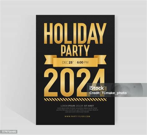 휴일 파티와 새해 복 많이 받으세요 파티 초대 전단지 포스터 및 인사말 카드 템플릿에 대 한 벡터 일러스트 레이 션 디자인 0명에 대한 스톡 벡터 아트 및 기타 이미지