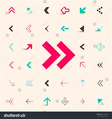 Vector Arrows Buttons Set 281593040 Shutterstock
