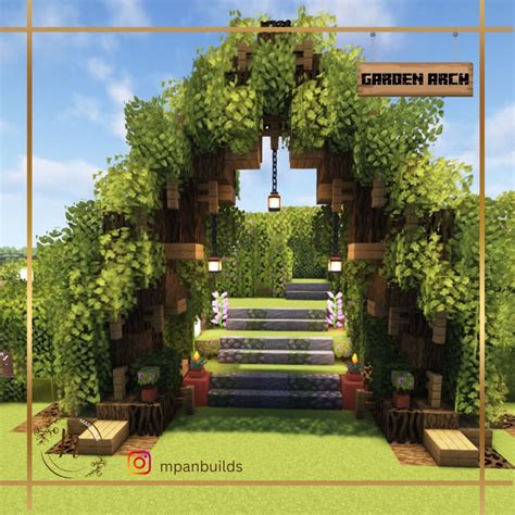 Minecraft Garden Ideas Decorations Arch Minecraft Garden Arch Build