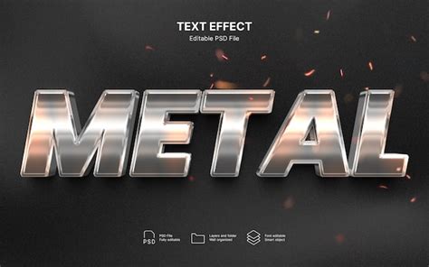 Premium Psd Metal Text Effect
