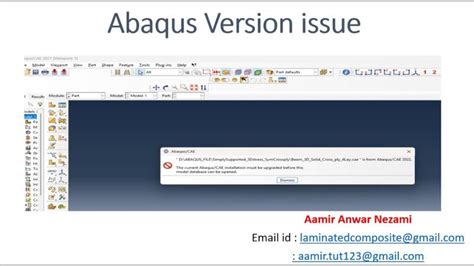 Abaqus Higher Version To Lower Version Issue Aamir Anwar Nezami
