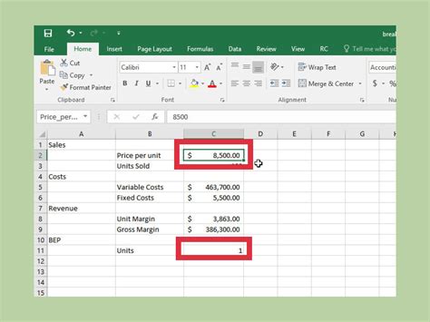 Break Even Spreadsheet Regarding How To Do A Break Even Chart In Excel With Pictures Wikihow