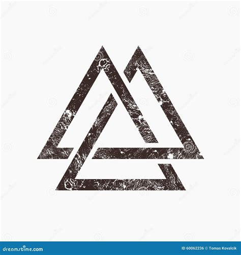 Three Interlocking Triangles Stock Vector Illustration Of Trendy